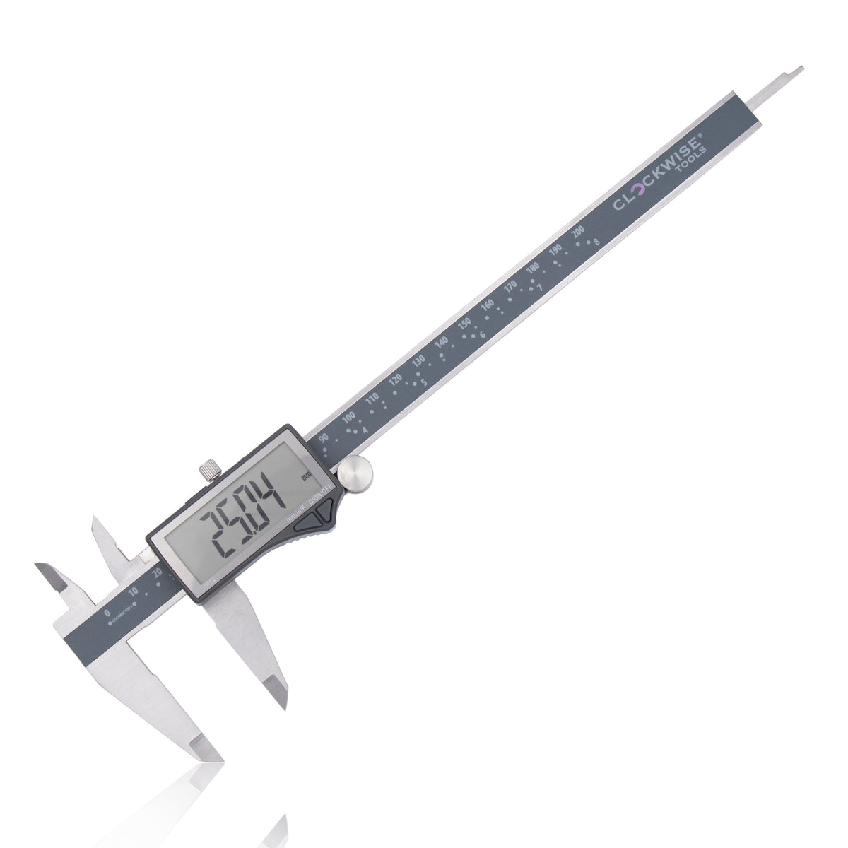 Clockwise Tools DCLR-0805 IP54 RS232 Digital Caliper 8 inch 40pcs