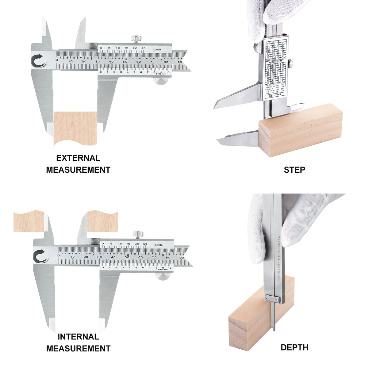 Clockwise Tools DVLR-0805D Vernier Caliper 8 inch
